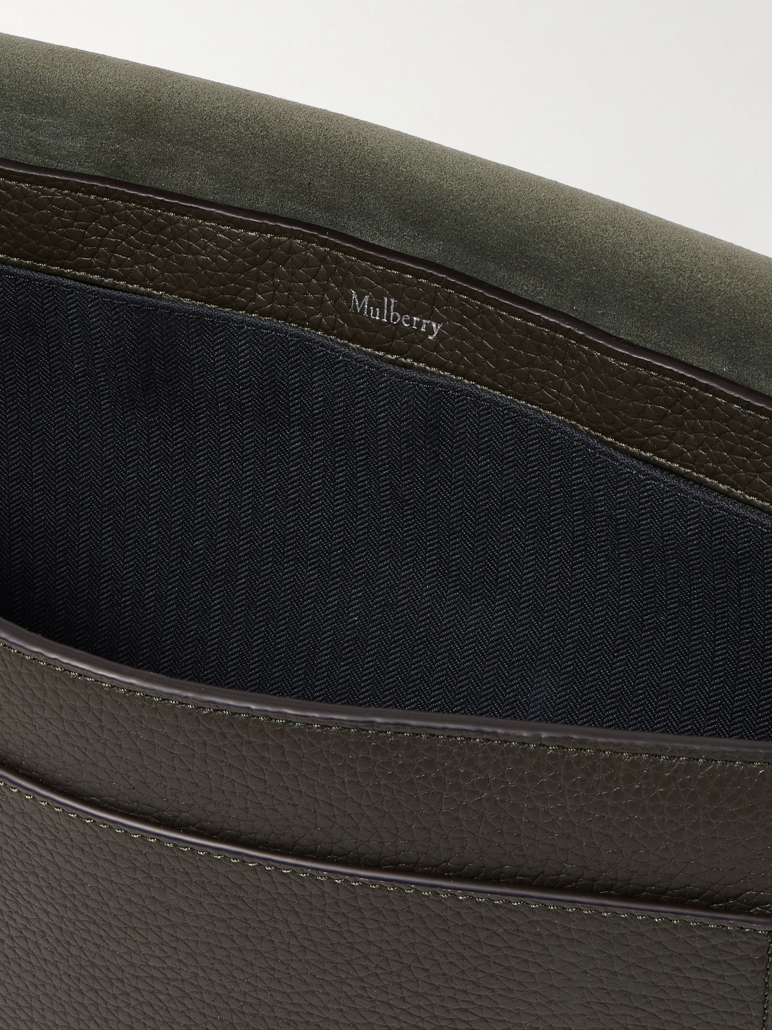 Mulberry Chiltern Full-Grain Leather Messenger Bag Dark green | REVERSIBLE