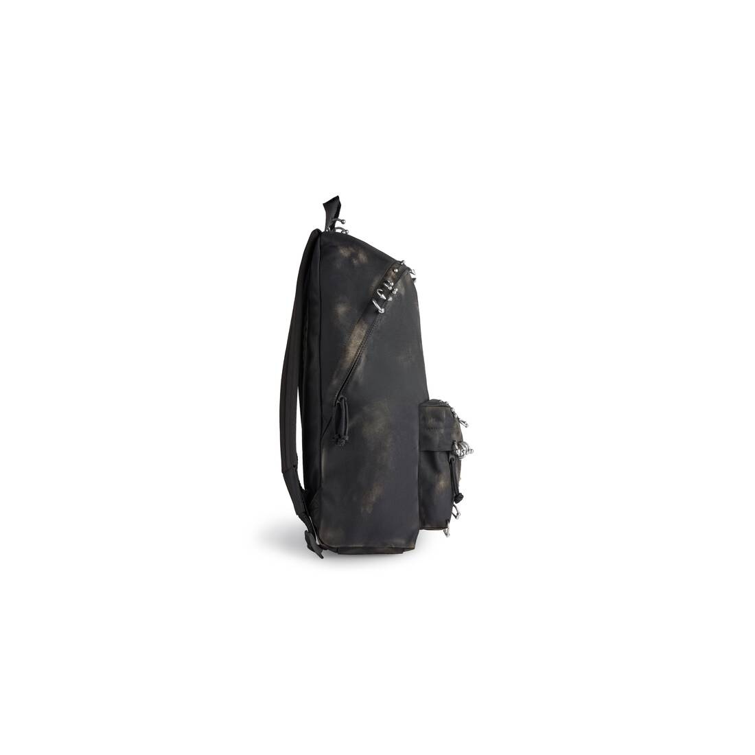 BALENCIAGA Men's Explorer Backpack With Piercings in Black | REVERSIBLE