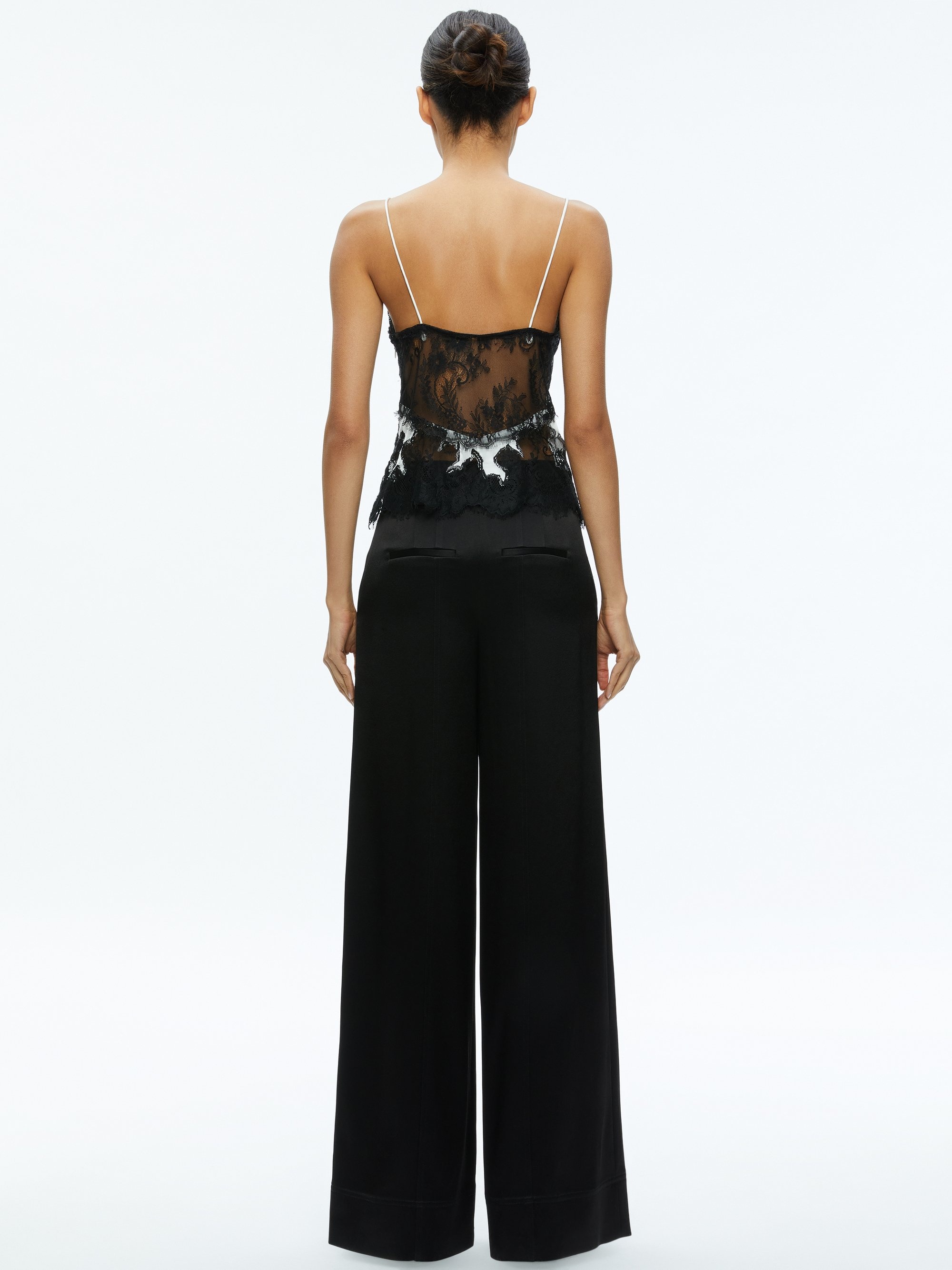 Alice + Olivia KATJA CUTAWAY LACE SLIP TOP | REVERSIBLE