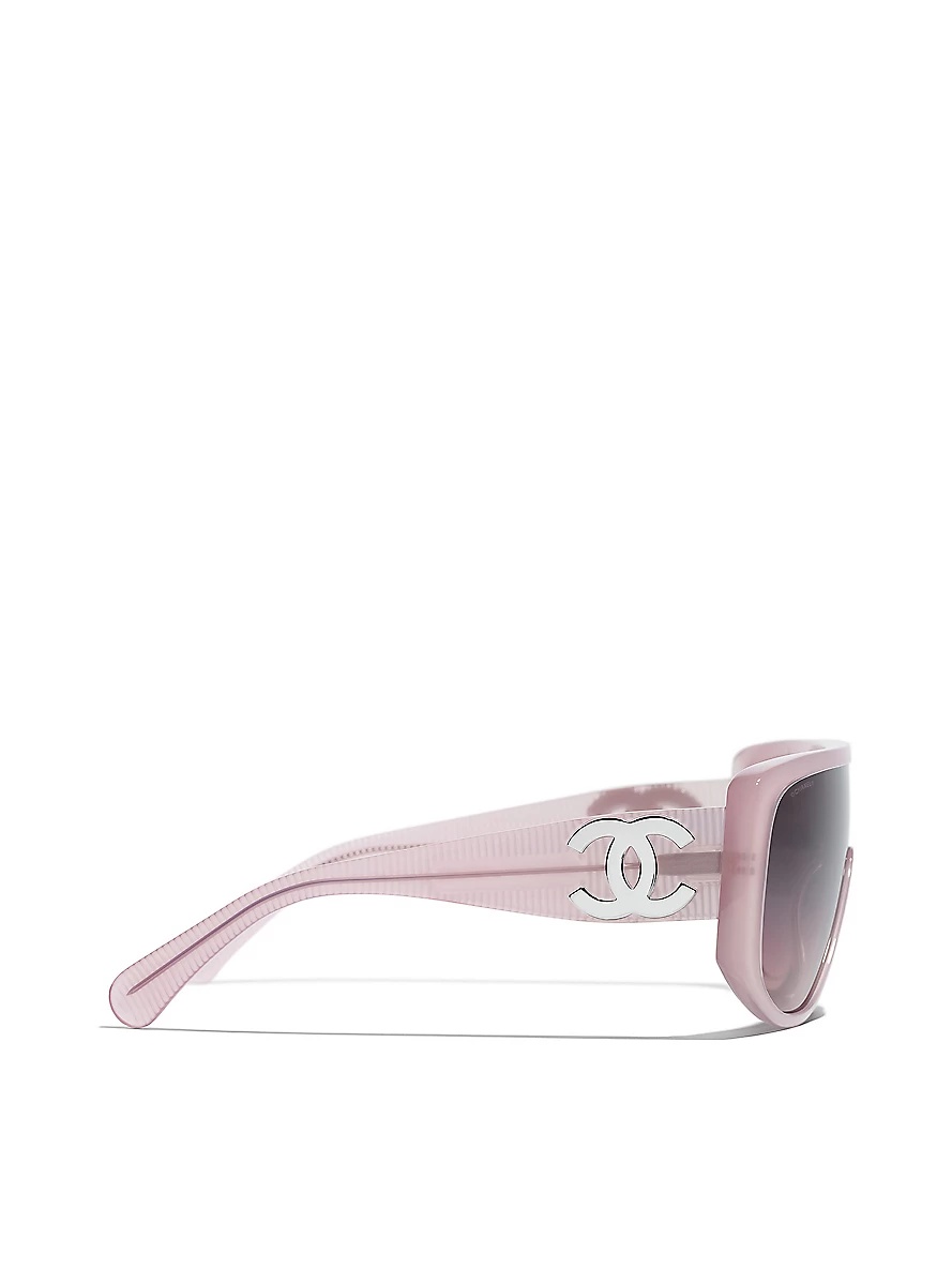 CHANEL CH5495 shield-frame acetate sunglasses | REVERSIBLE