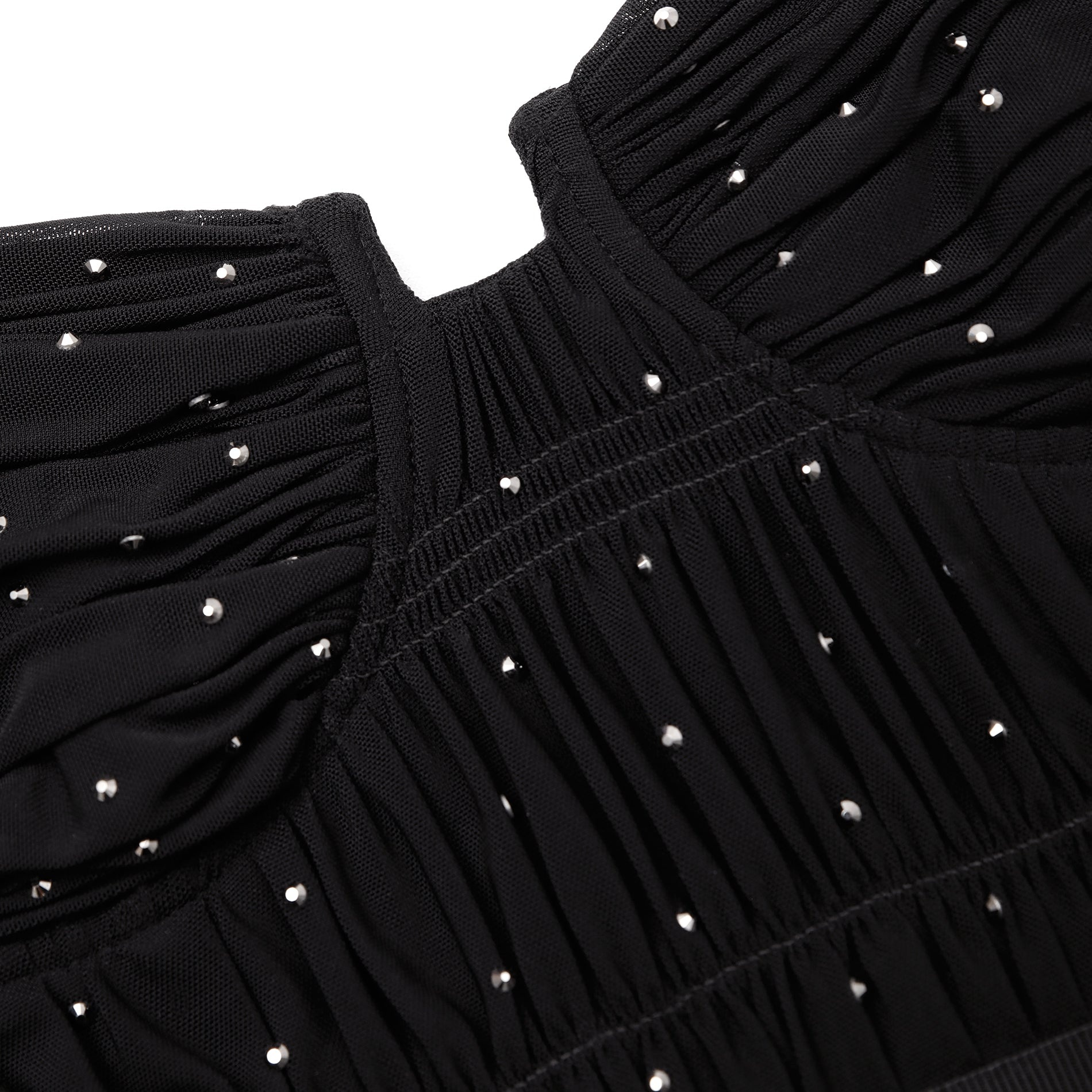 self-portrait Black Mesh Rhinestone Midi Dress | REVERSIBLE