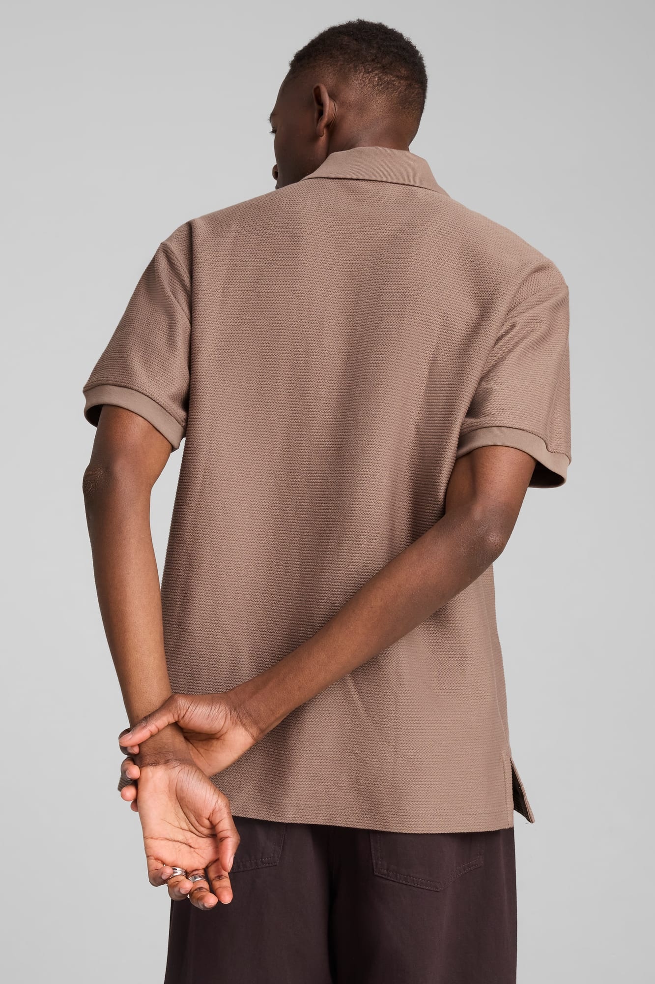 PUMA PREMIUM ESSENTIALS Men's Relaxed Jacquard Polo | REVERSIBLE PUMA PREMIUM ESSENTIALS Men's Relaxed Jacquard Polo | REVERSIBLE