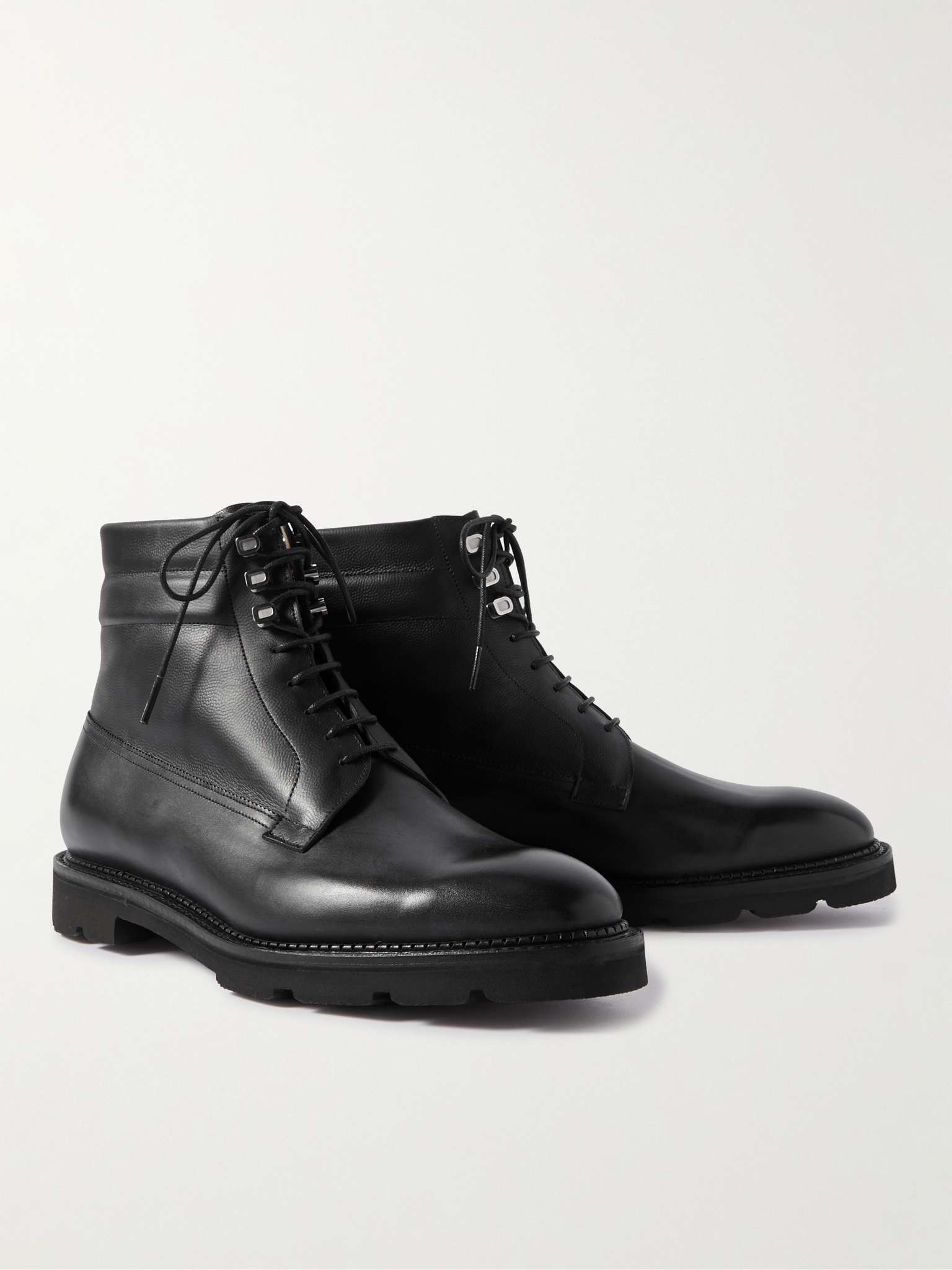 John Lobb Alder Burnished-Leather Boots | REVERSIBLE