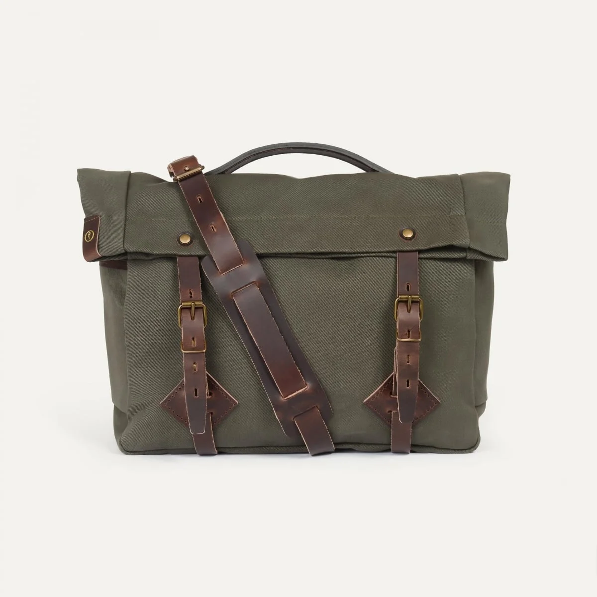 Bleu de Chauffe GASTON MUSETTE SATCHEL BAG - KHAKI BM | REVERSIBLE