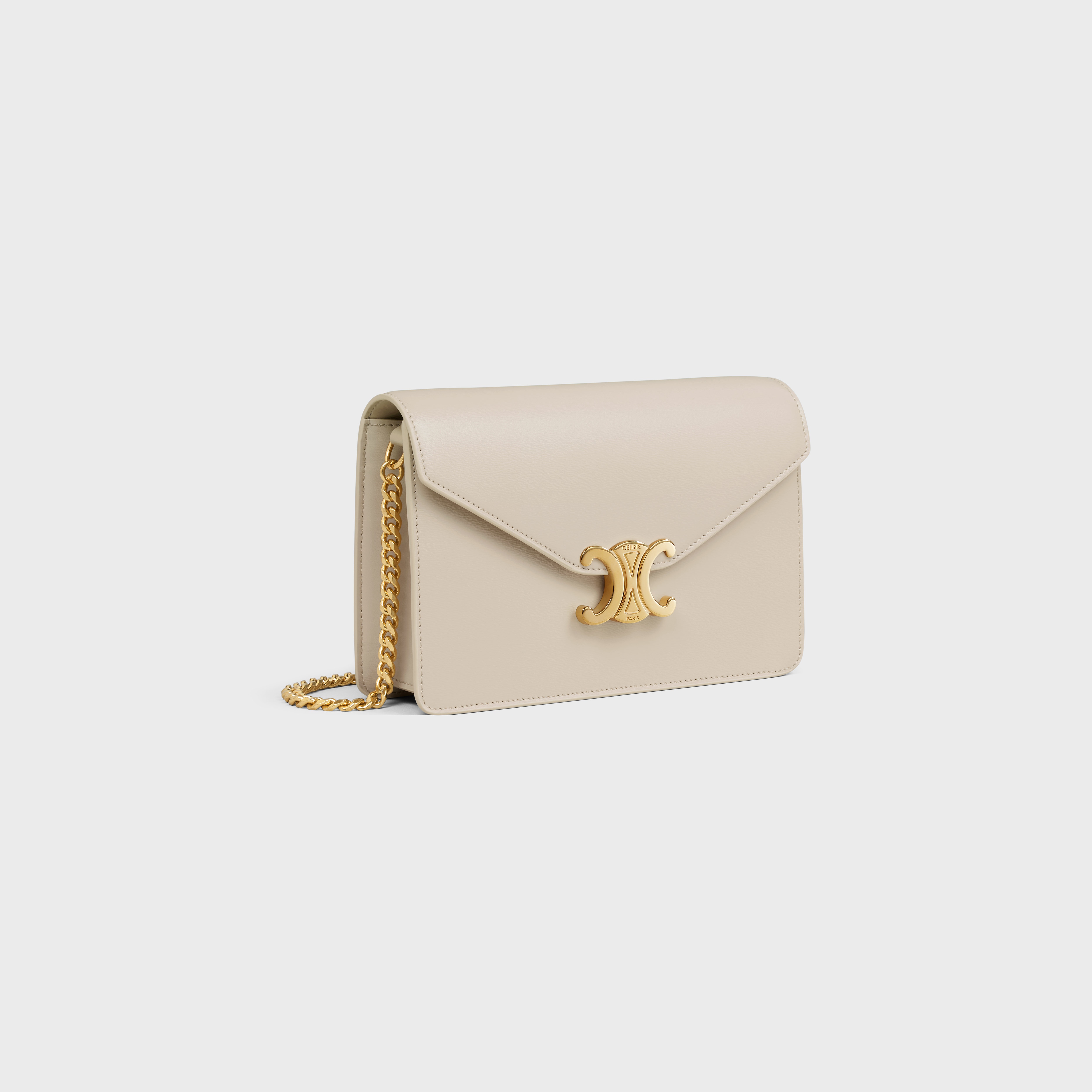 CELINE WALLET ON CHAIN MARGO in Shiny calfskin | REVERSIBLE