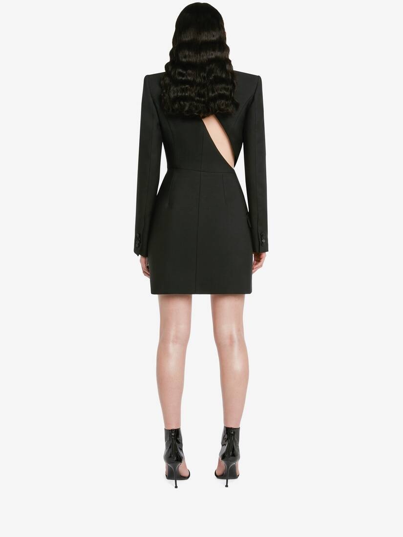Alexander McQueen Women's Slashed Tuxedo Double-breasted Dress in Black ...