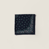 Miu Miu Printed wool and cashmere scarf | REVERSIBLE