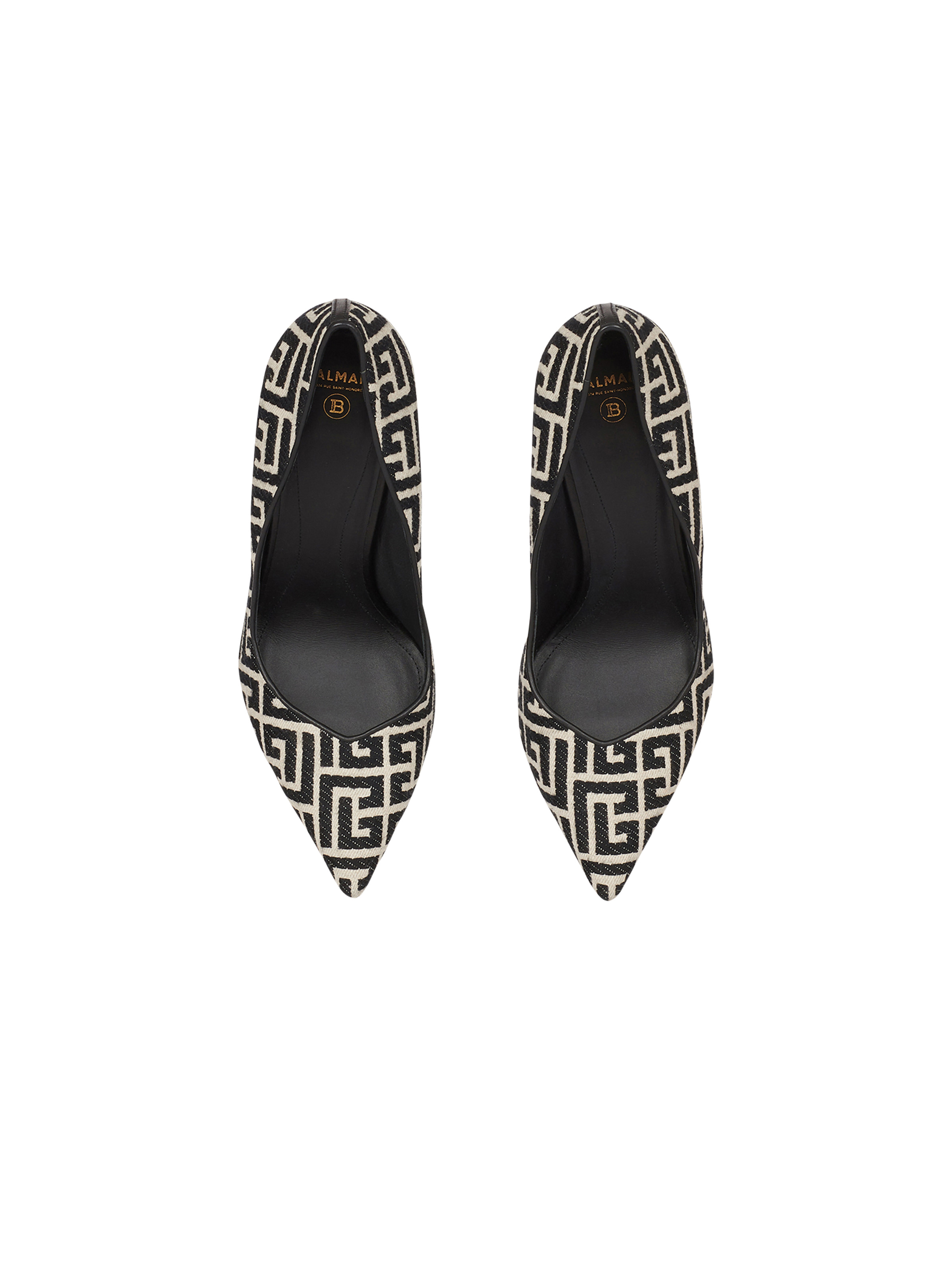 Balmain Ruby stilettos with jacquard monogram | REVERSIBLE