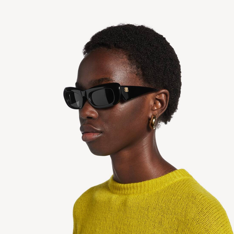 BALENCIAGA Women's Diva Rectangle Sunglasses in Black - 870629T00391000 ...
