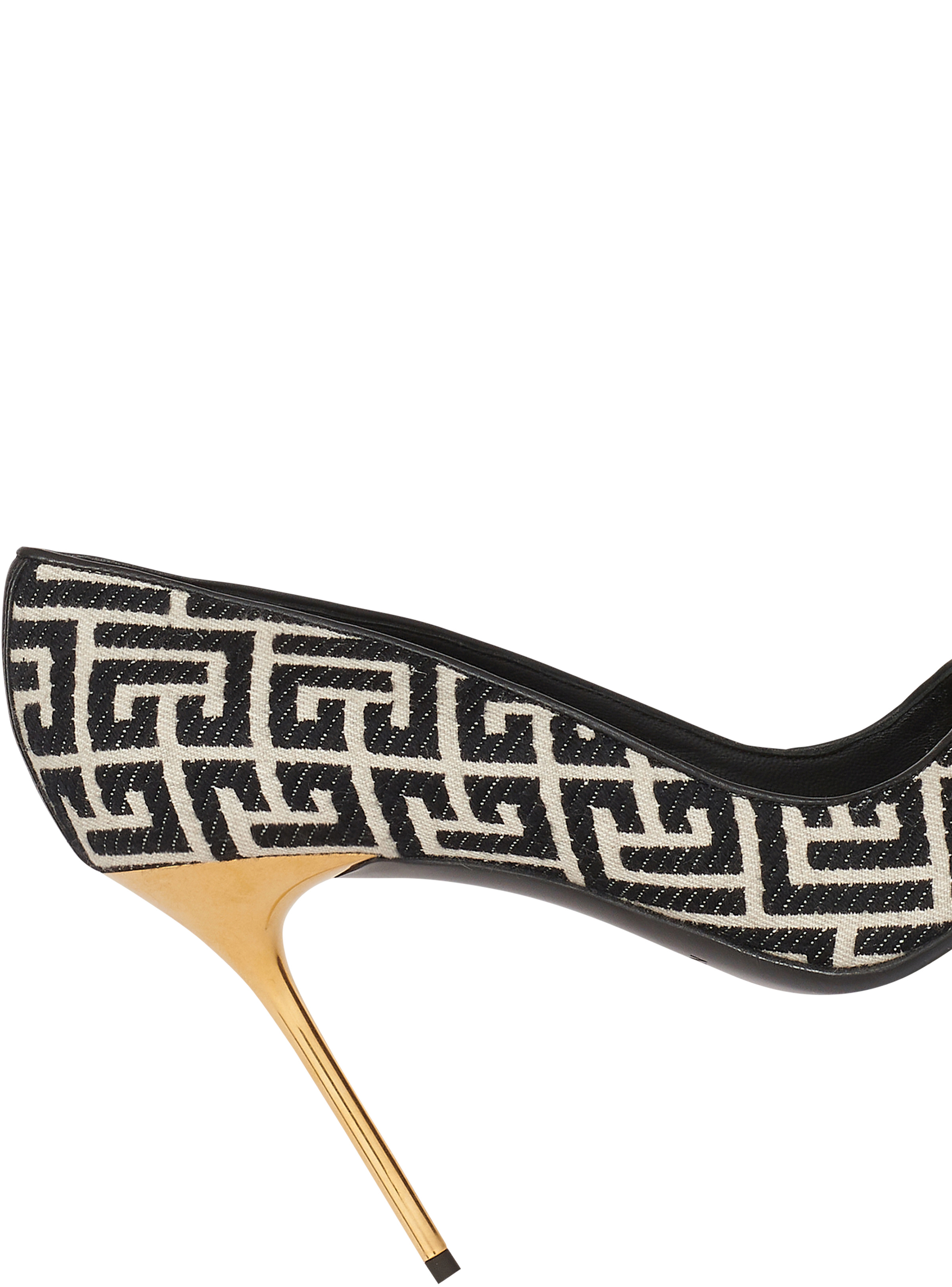 Balmain Ruby stilettos with jacquard monogram | REVERSIBLE