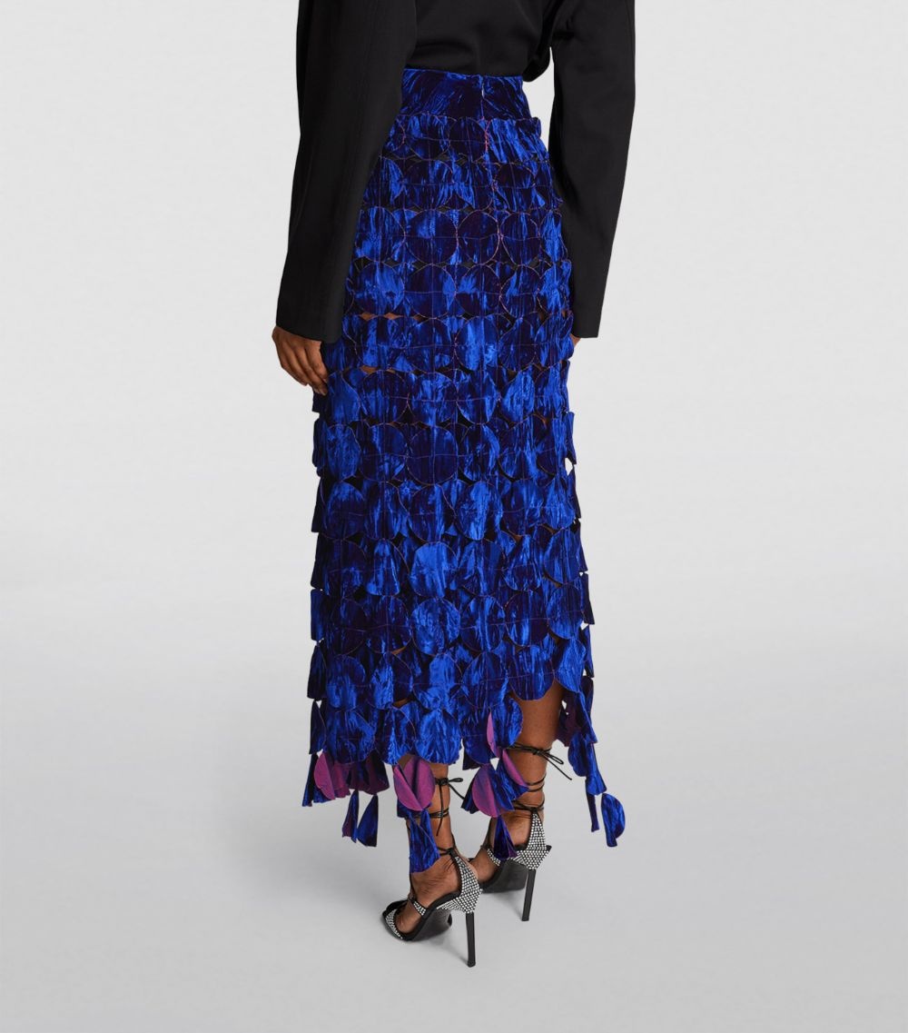 A.W.A.K.E. MODE Velvet Disc Midi Skirt | REVERSIBLE
