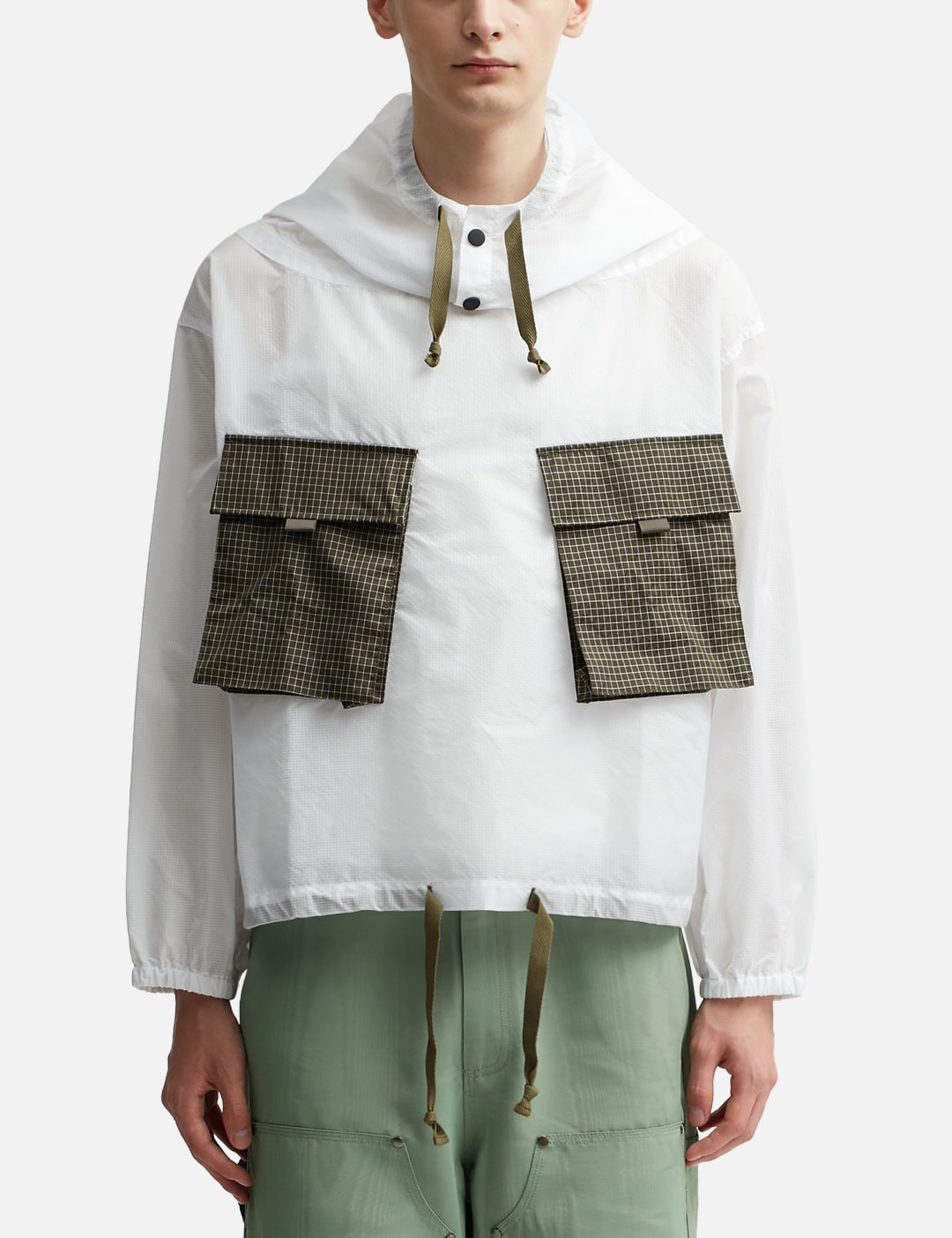 BRAIN DEAD TRANSLUCENT MILITARY SMOCK JACKET | REVERSIBLE