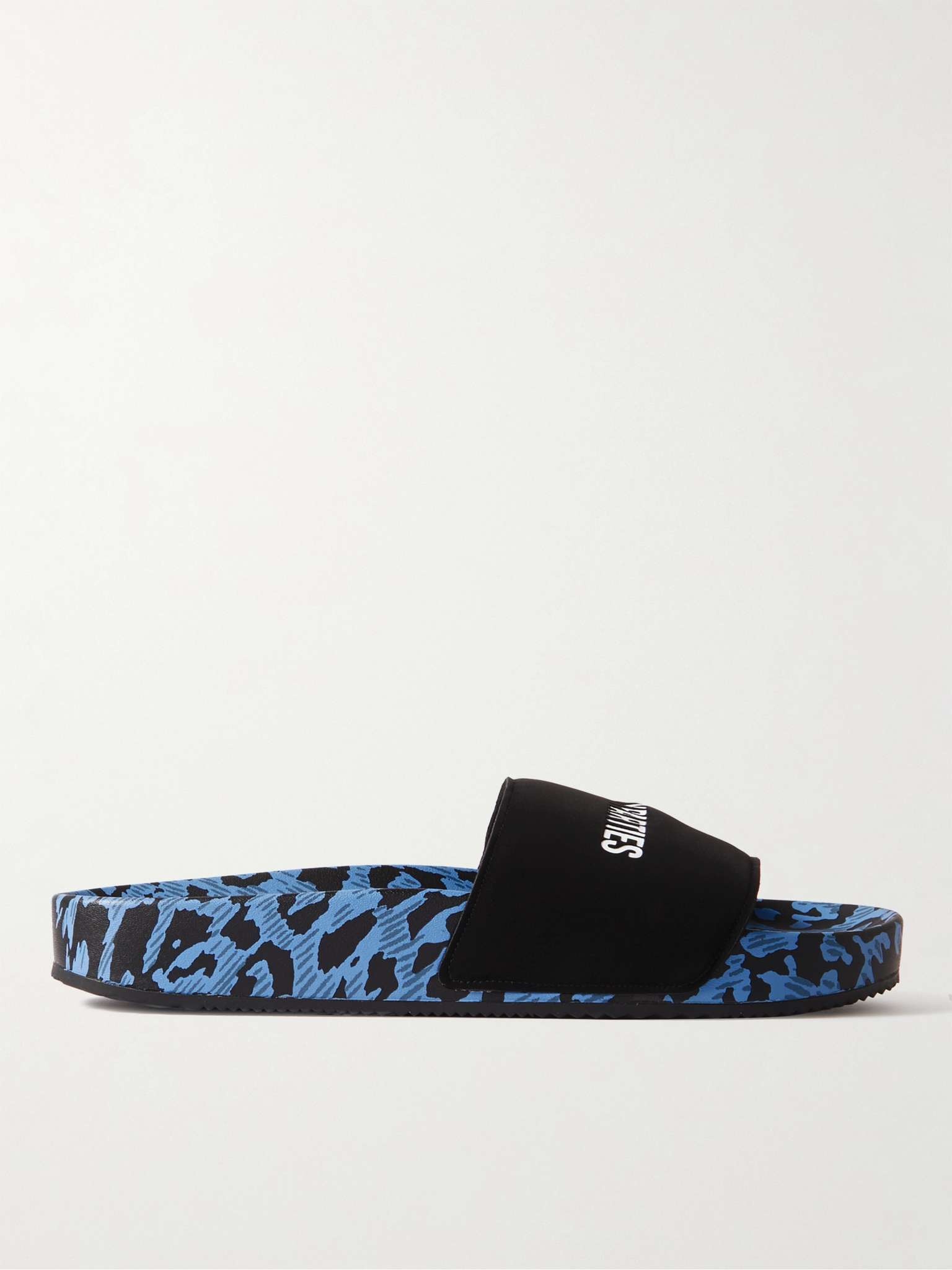 WACKO MARIA + HAYN Logo-Print Leopard-Print Rubber Slides | REVERSIBLE
