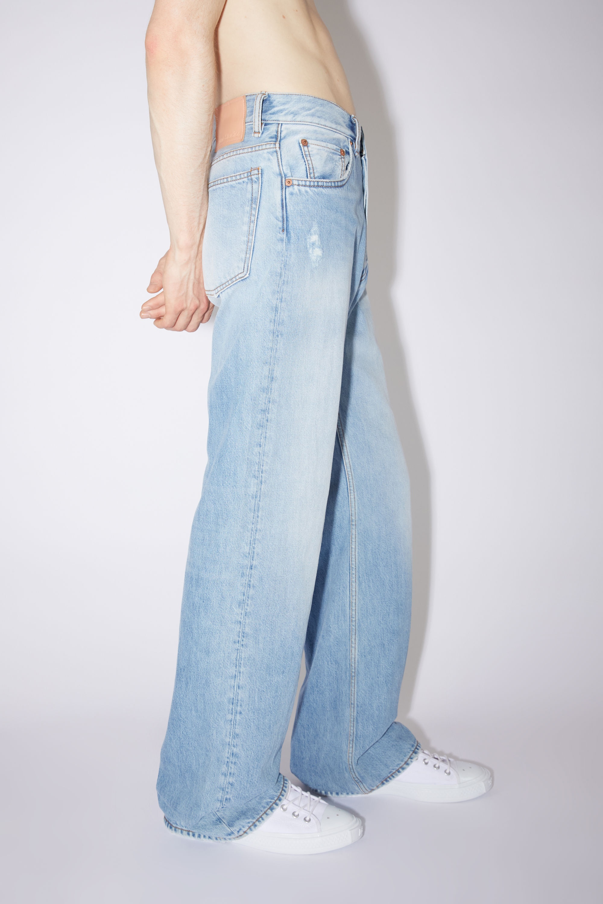 Acne Studios Loose bootcut jeans - Light blue | REVERSIBLE