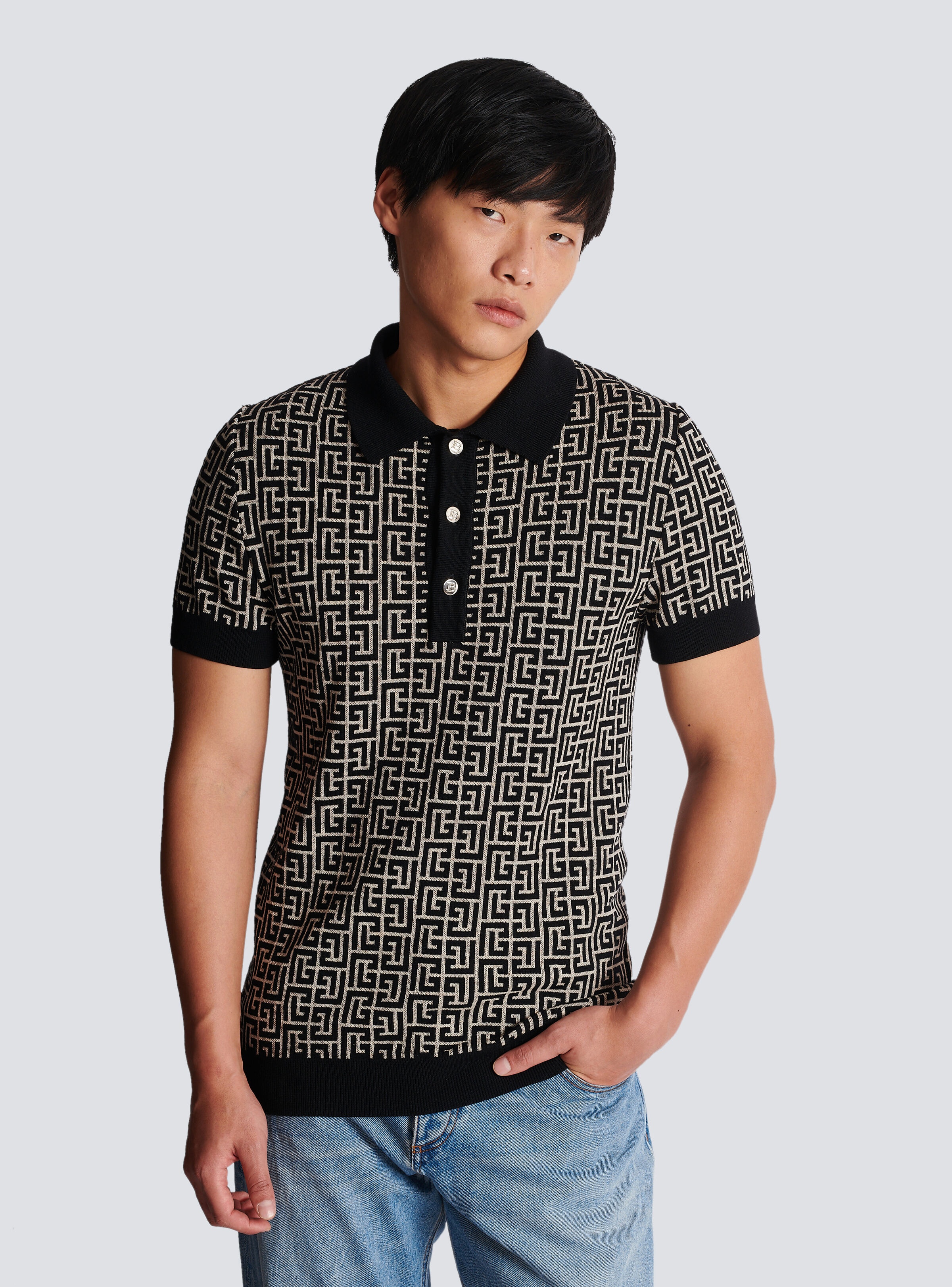 Balmain Monogrammed polo shirt | REVERSIBLE