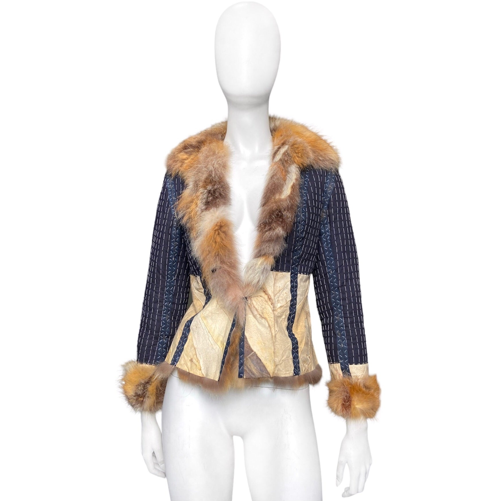 Dior Dior Fall 2001 Fox Fur Artisanal Reversible Jacket Galliano ...