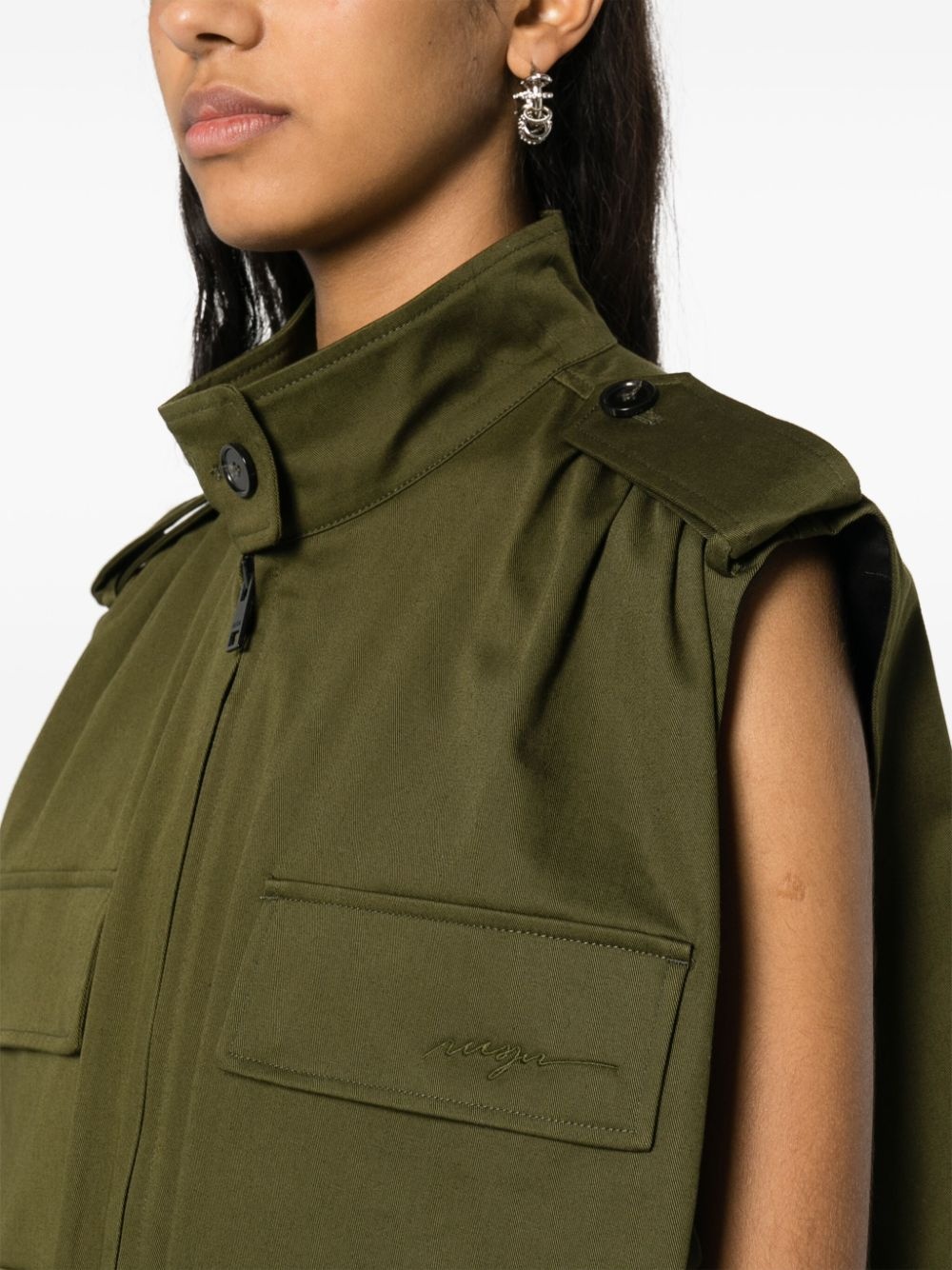 MSGM cotton cargo gillet | REVERSIBLE