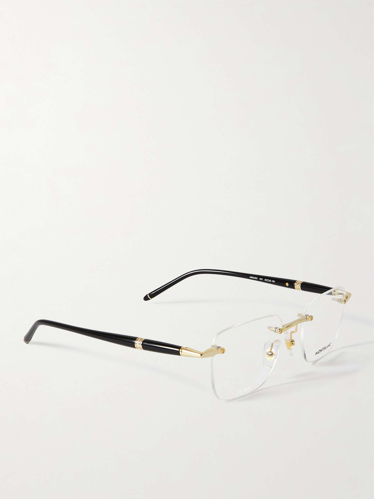 Montblanc Meisterstück Rimless Square-Frame Acetate and Gold-Tone ...