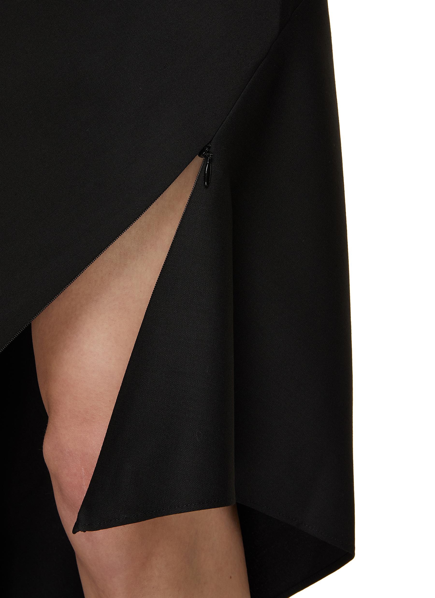 Helmut Lang SCARF HEM WOOL DRESS | REVERSIBLE