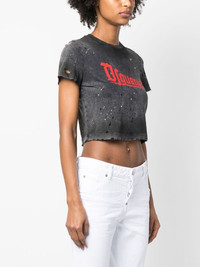 DSQUARED2 logo-print faded cotton T-shirt - S72GD0480S21600 | REVERSIBLE