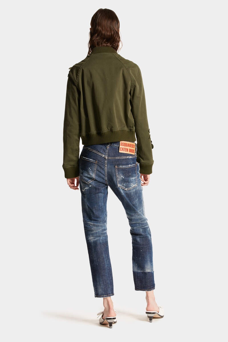 DSQUARED2 DARK TOPPA WASH COOL GIRL JEANS | REVERSIBLE