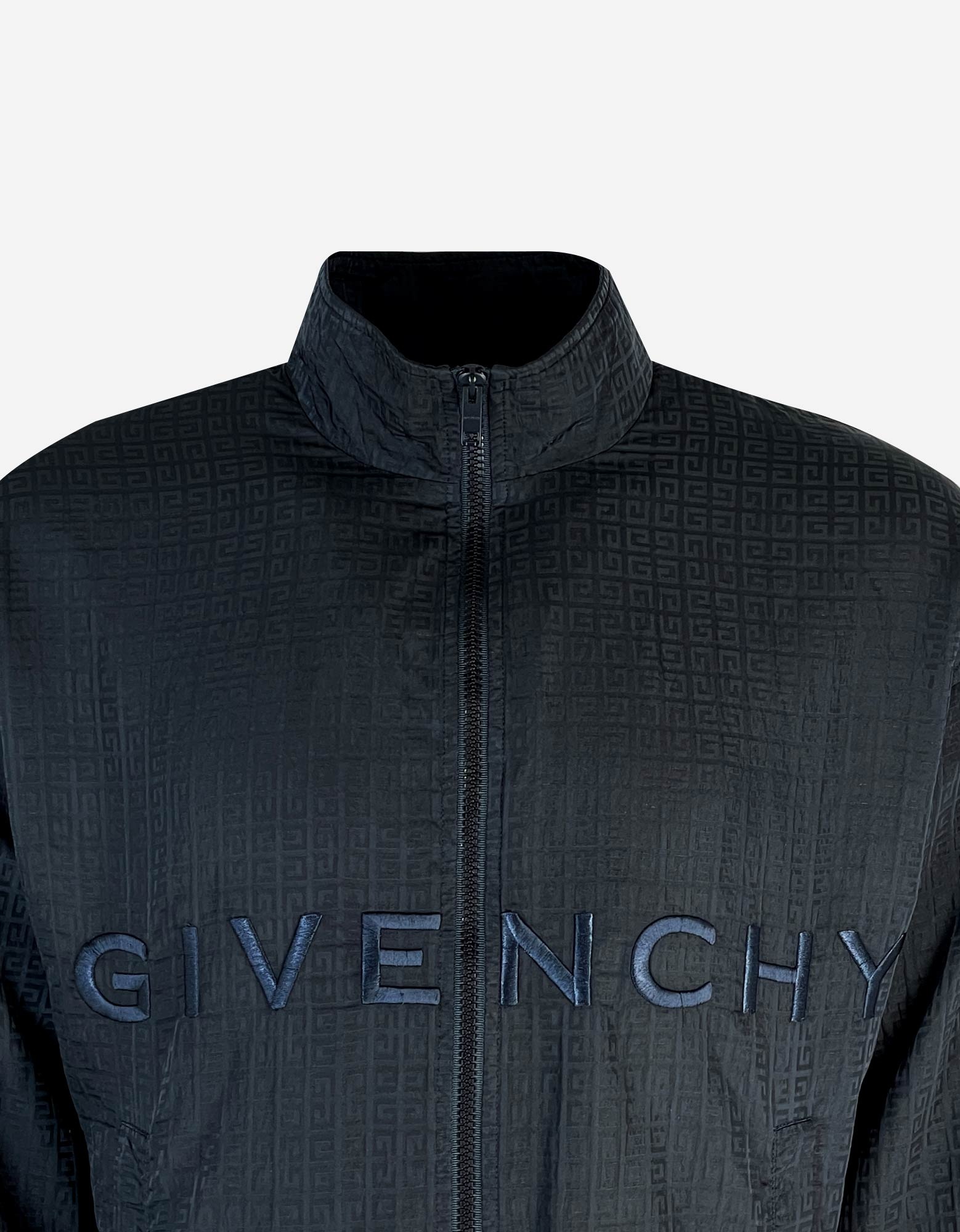 Givenchy Midnight Blue 4G Logo Nylon Track Jacket | REVERSIBLE