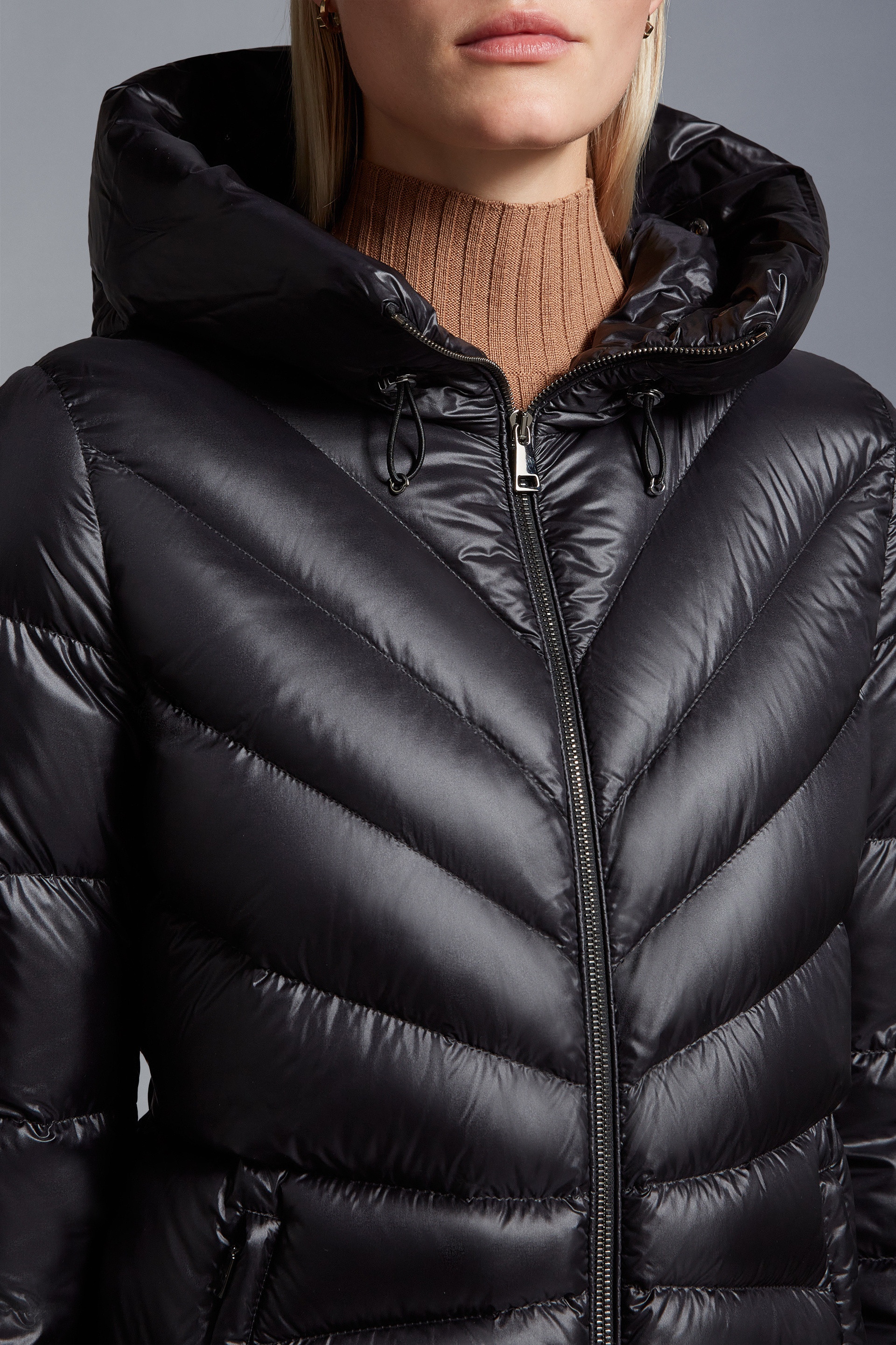 Moncler Chandre Long Down Jacket | REVERSIBLE