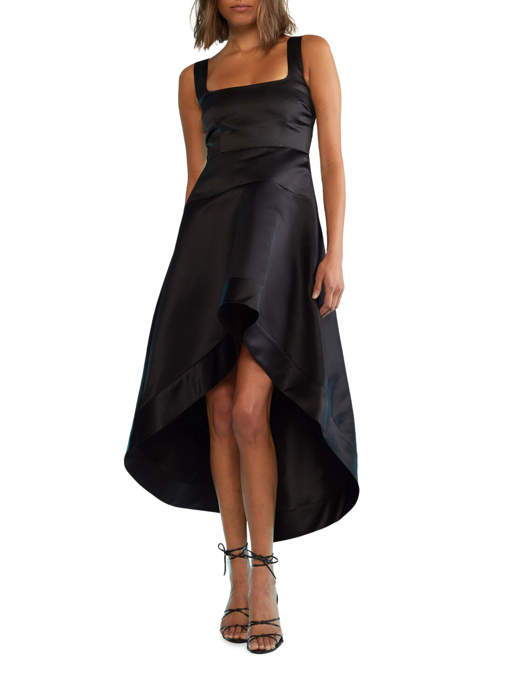 CYNTHIA ROWLEY Women's Satin Hi-Lo Dress - Black - 0400019830113 ...