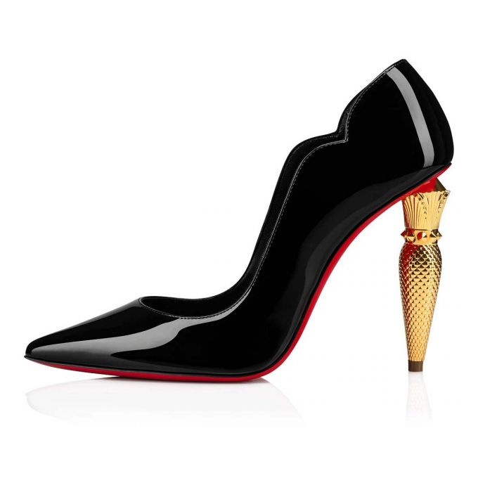 Christian Louboutin Lipchick Pump BLACK/LIN BK/GOLD | REVERSIBLE