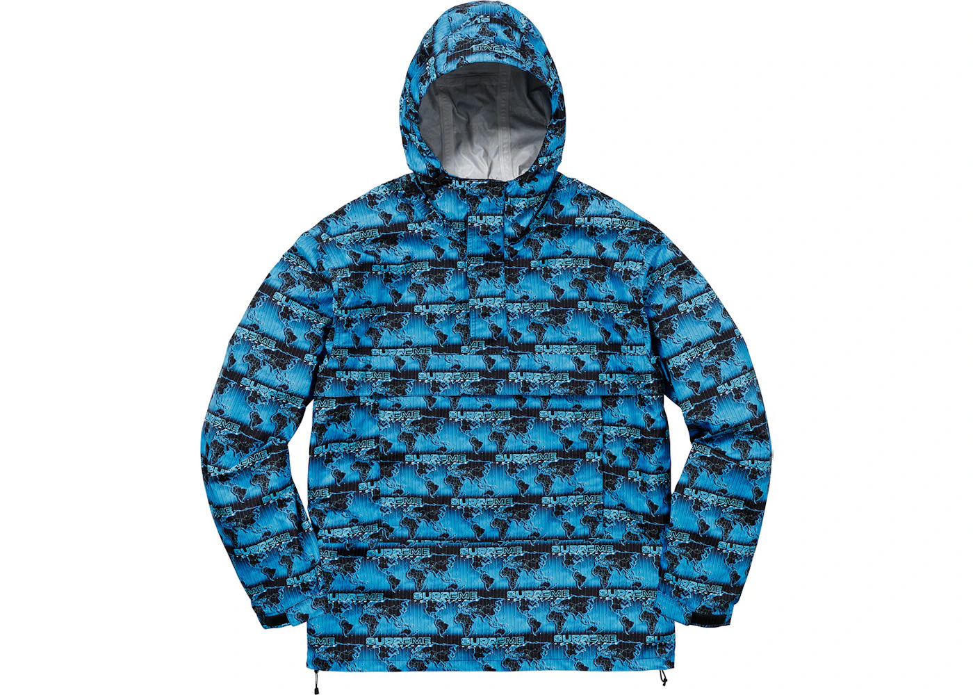 Supreme Supreme World Famous Taped Seam Hooded Pullover Pullover Blue ...