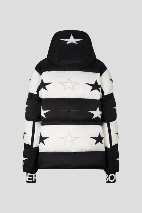 BOGNER Paula down ski jacket in Black/White | REVERSIBLE