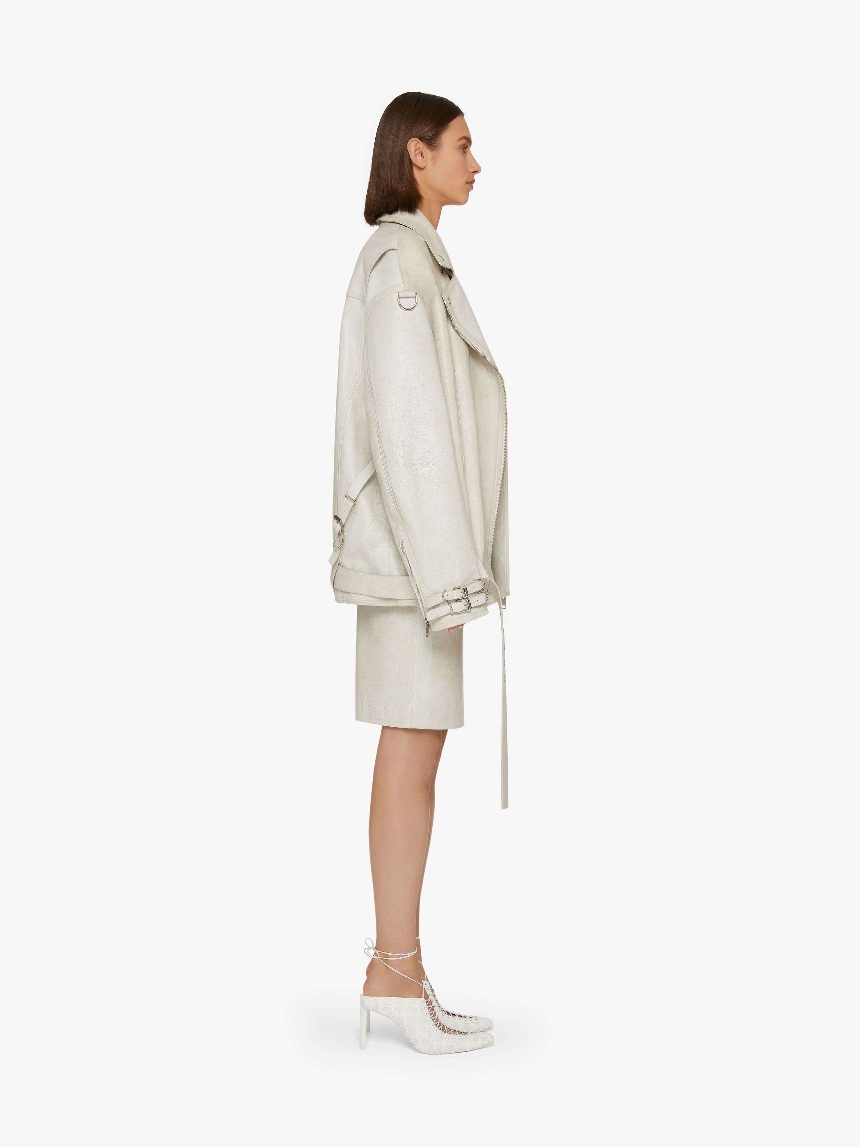 Givenchy VOYOU OVERSIZED BIKER JACKET IN LEATHER | REVERSIBLE