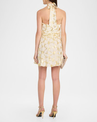 RAMY BROOK Reuben Metallic Floral Halter Mini Dress - E05263047 ...