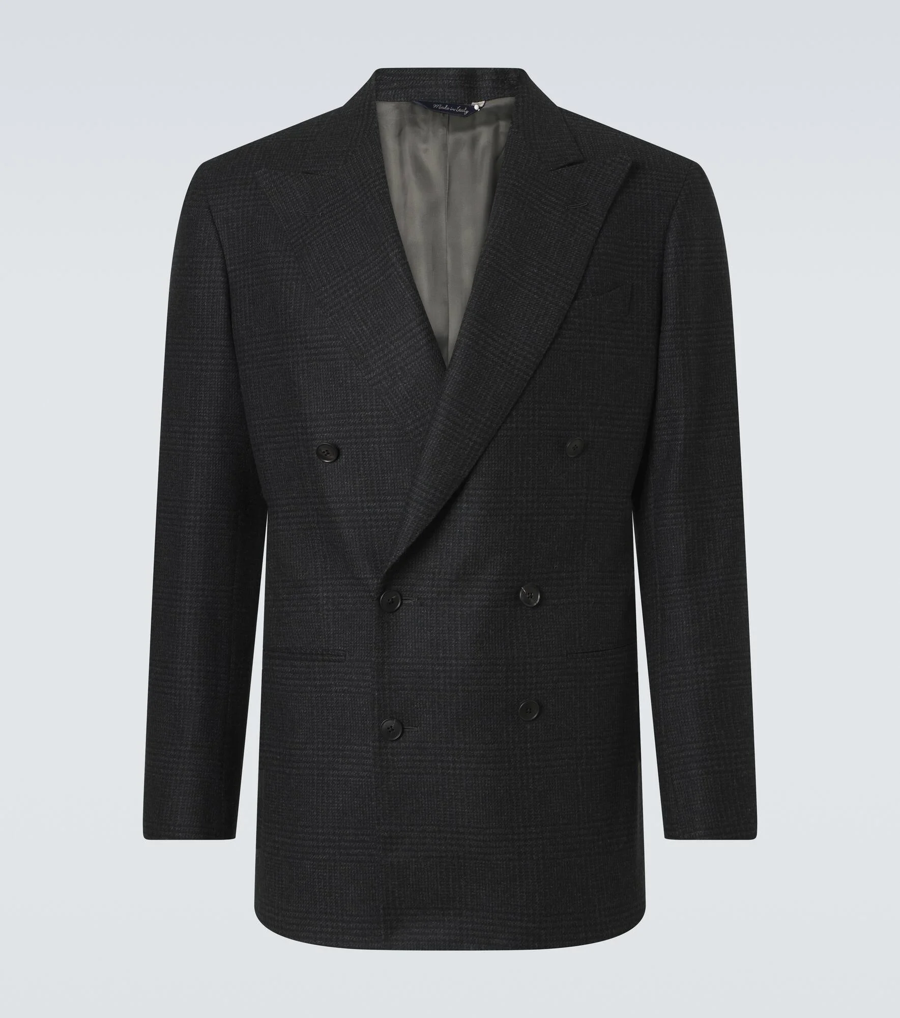 SAMAN AMEL Prince of Wales check wool flannel blazer | REVERSIBLE