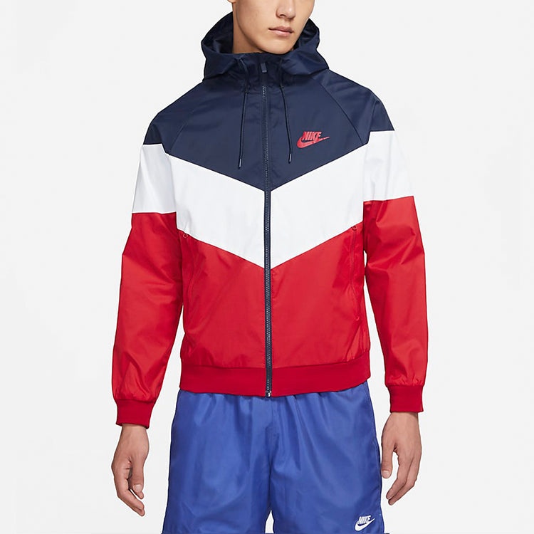 Nike Nike Sportswear Windrunner Casual hooded track Jacket Navy Blue ...