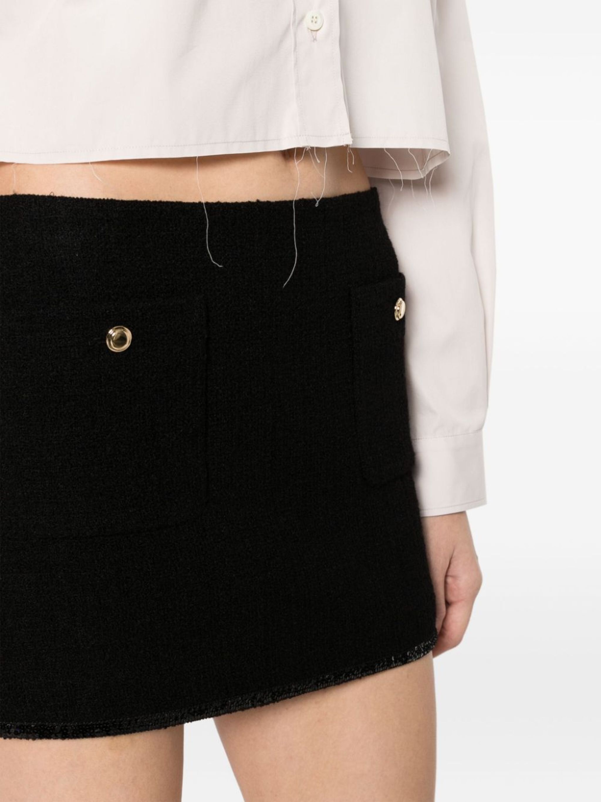 Miu Miu sequin-trim knitted miniskirt | REVERSIBLE