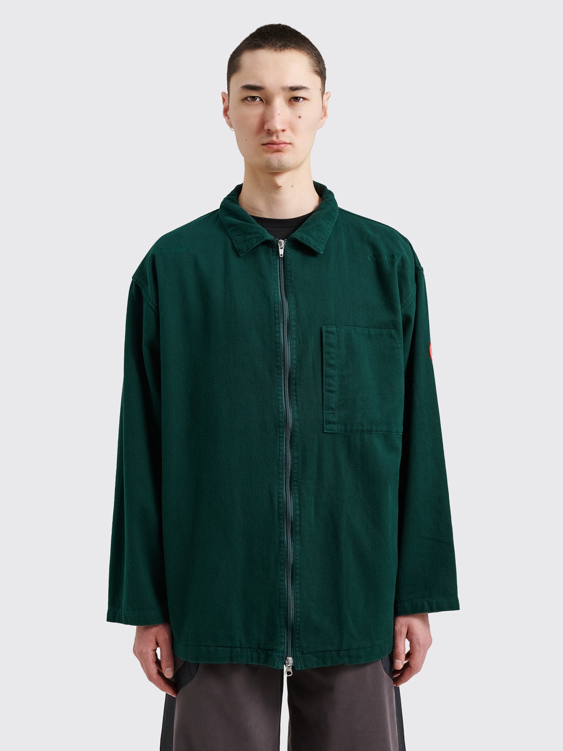 Cav Empt CAV EMPT COTTON ZIP LIGHT JACKET GREEN | REVERSIBLE