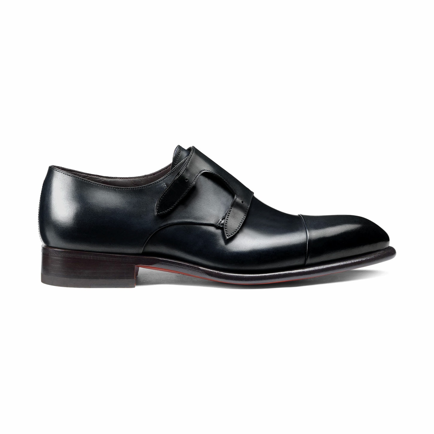 Santoni Men's blue leather double-buckle shoe | REVERSIBLE