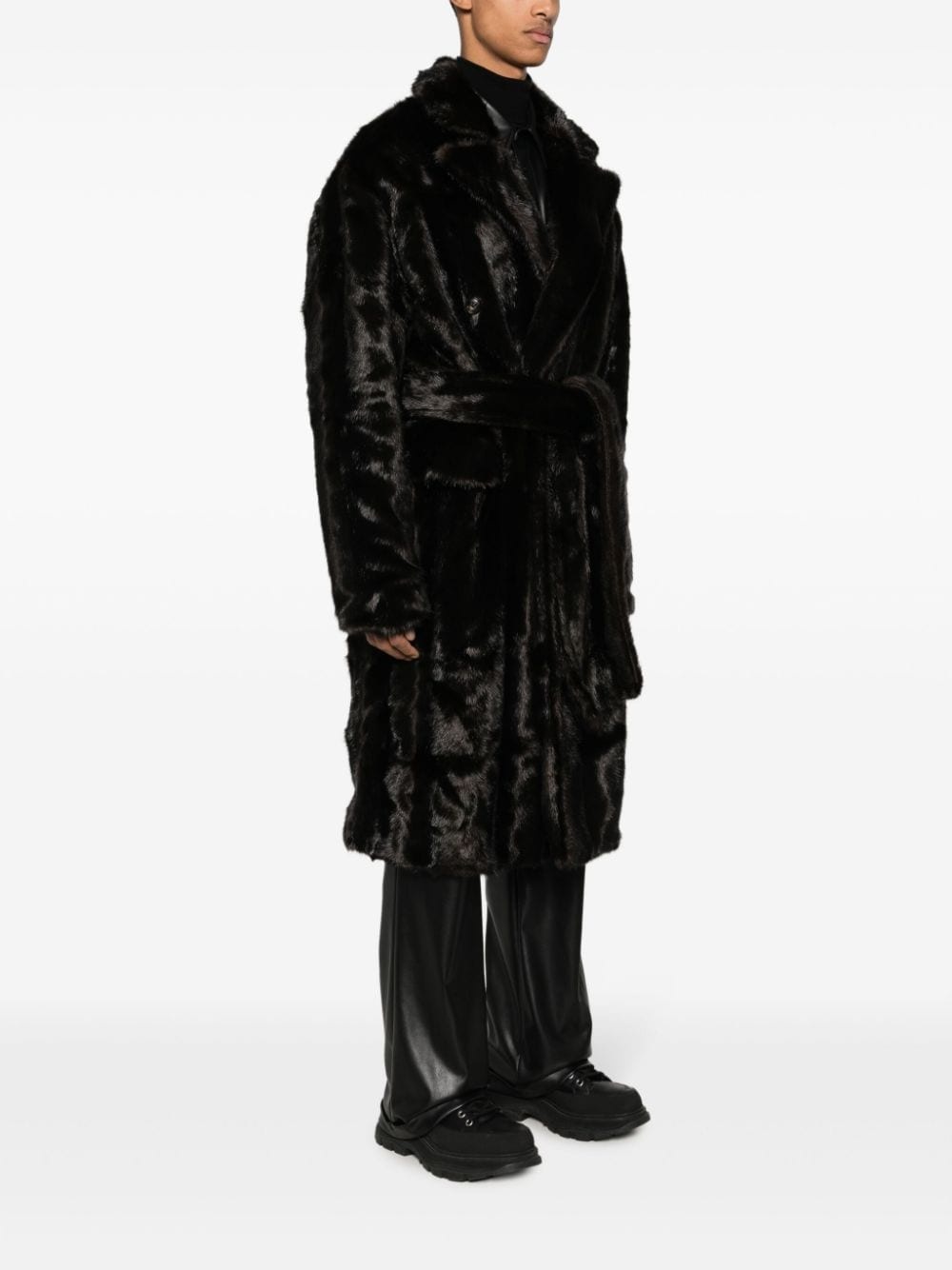 AMIRI double-breasted faux-fur coat | REVERSIBLE