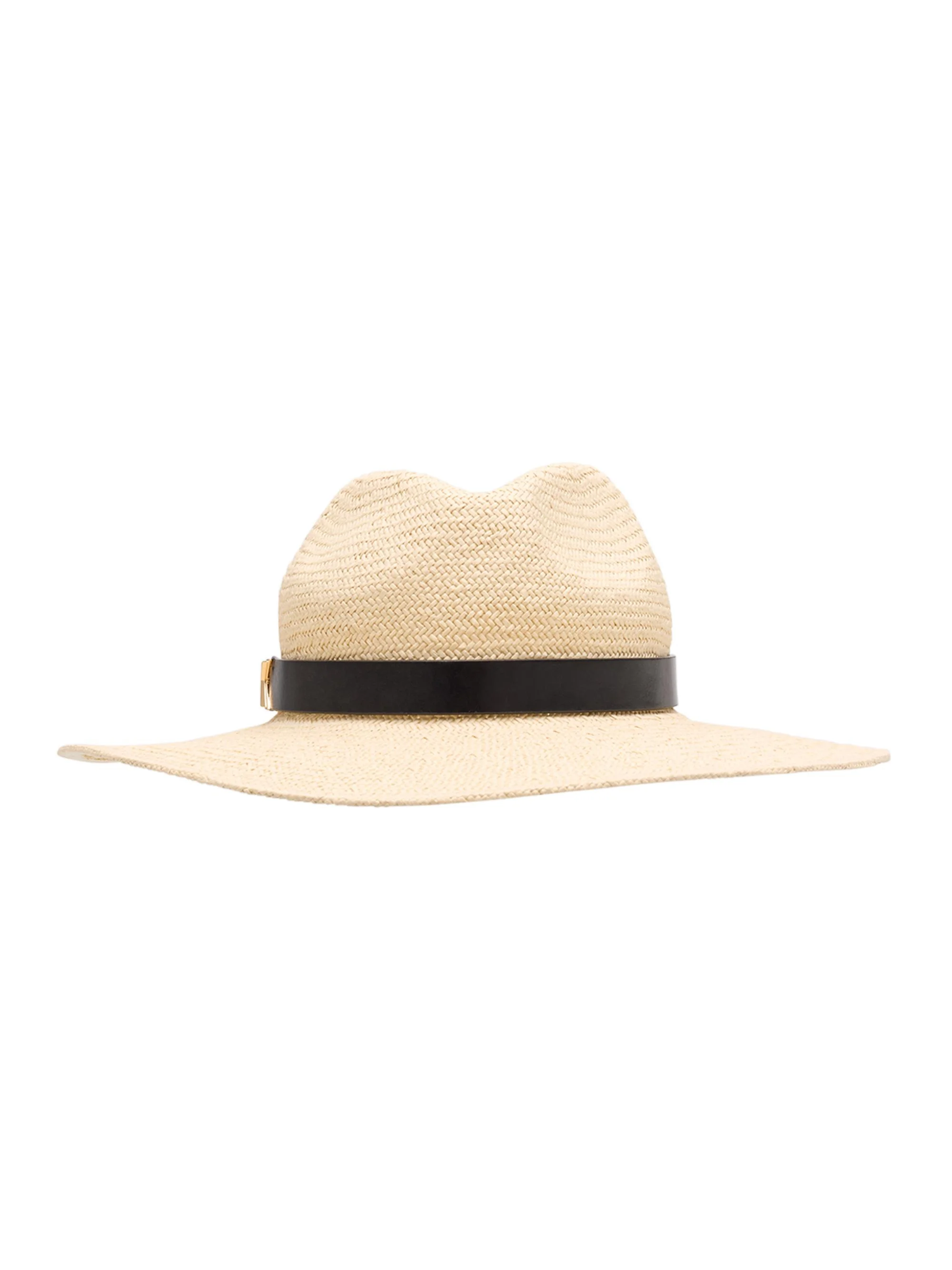 MICHAEL KORS Women's Karlie Straw Fedora - Black - 4584221 | REVERSIBLE