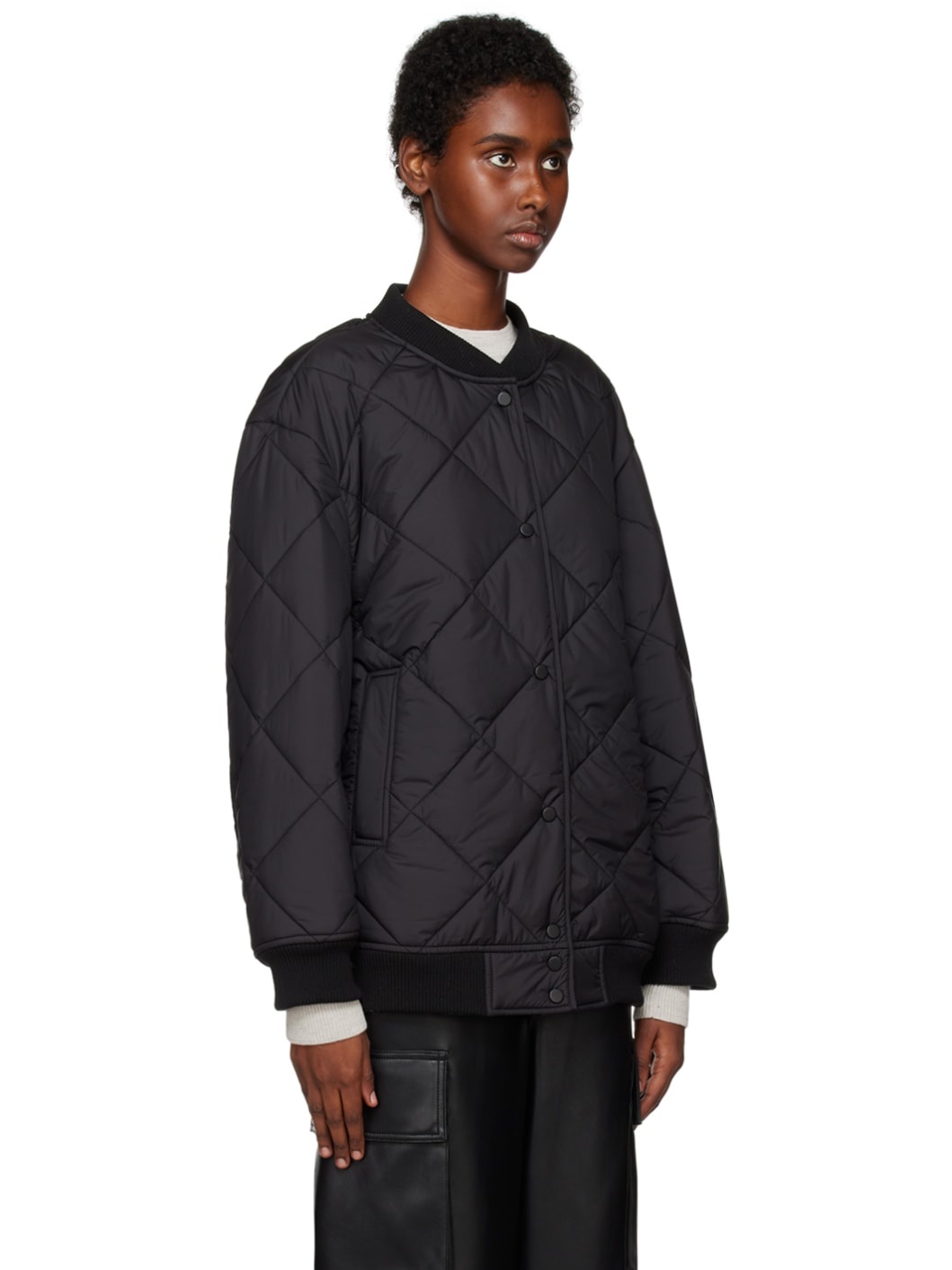 STAND STUDIO Black Spring Jacket | REVERSIBLE