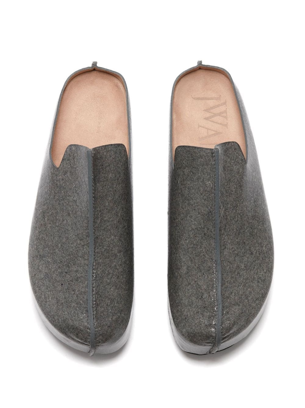 JW Anderson laminated felt platform clogs | REVERSIBLE