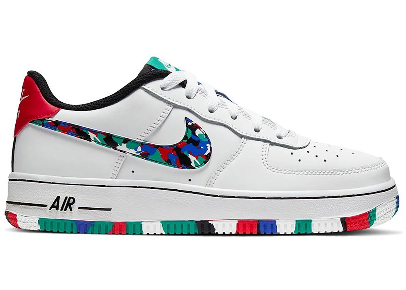 Nike Nike Air Force 1 Low Crayon White Multi (GS) | REVERSIBLE