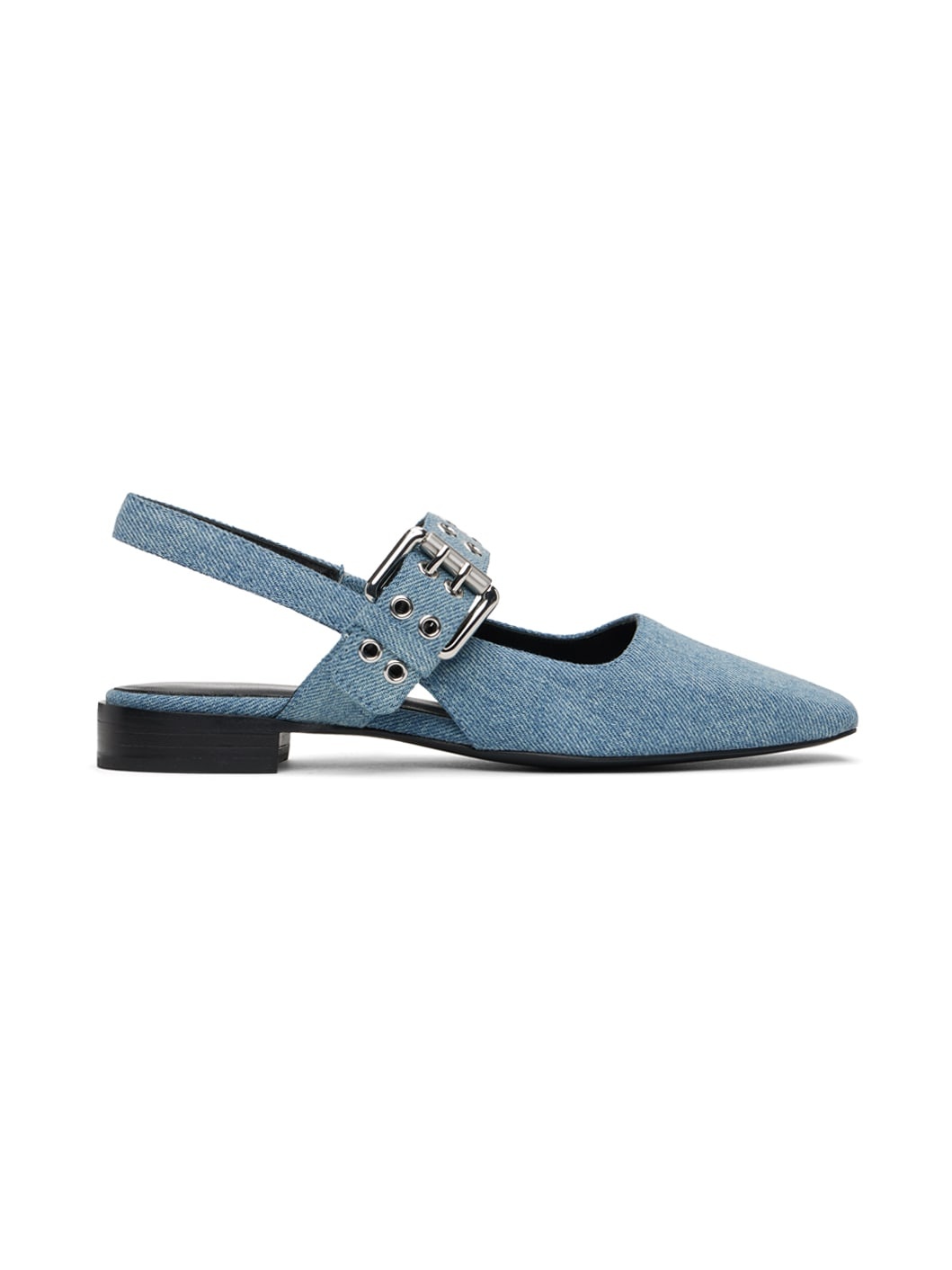 rag & bone Blue Astra Slingback Slippers | REVERSIBLE