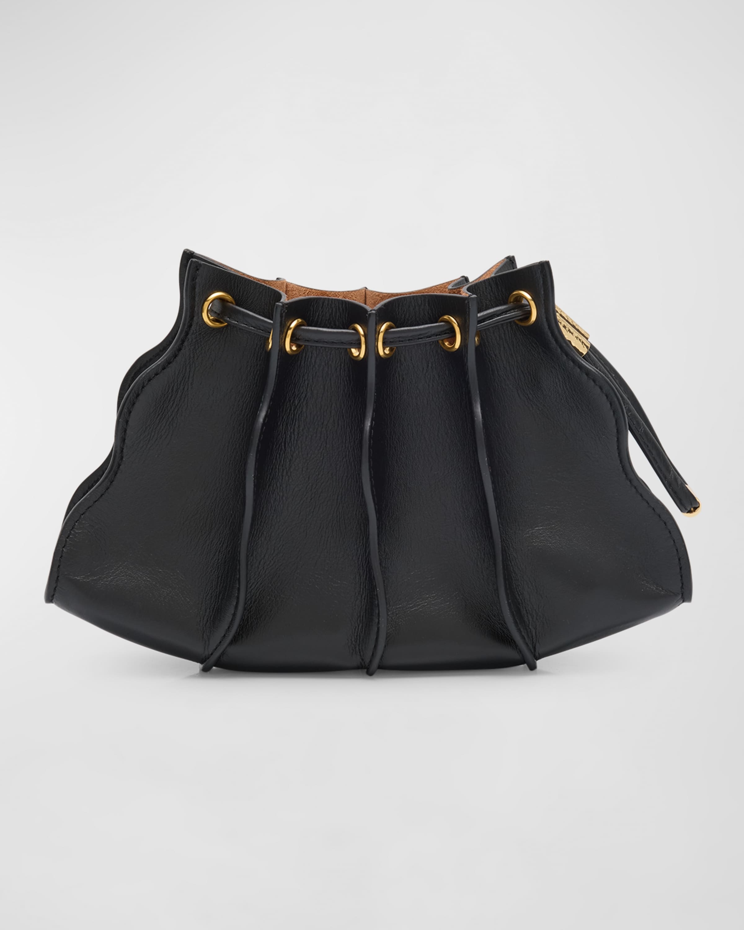 ULLA JOHNSON Adria Pleated Wave Wristlet | REVERSIBLE