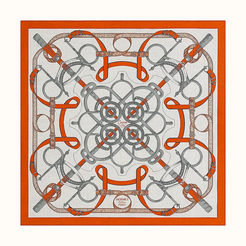 Hermès Eperon d'Or shawl 140 | REVERSIBLE